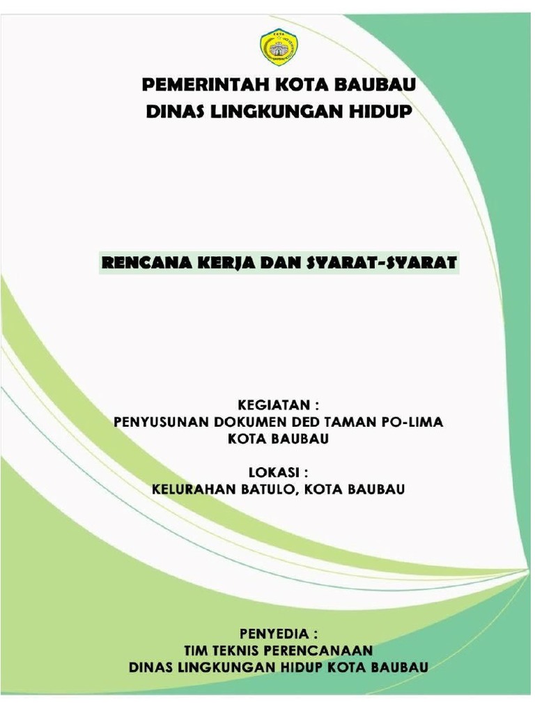 Rencana Kerja Dan Syarat-Syarat (RKS) | PDF