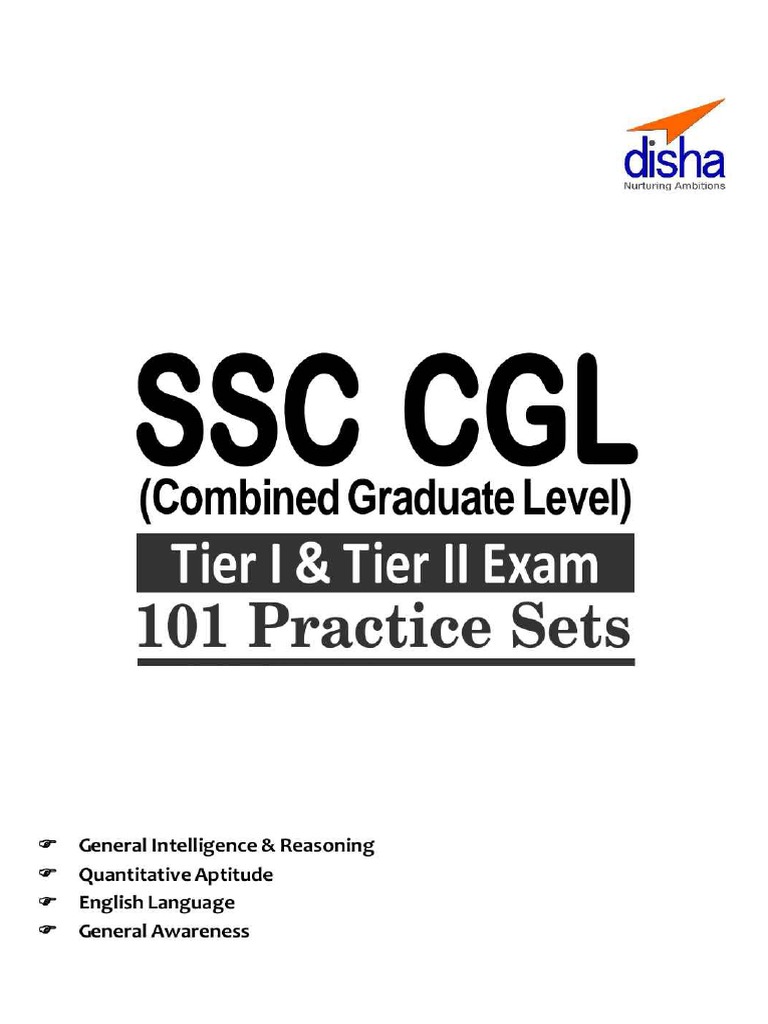SSC CGL Tier 1 and Tier 2 101 Practice Tests English Disha Publication ...