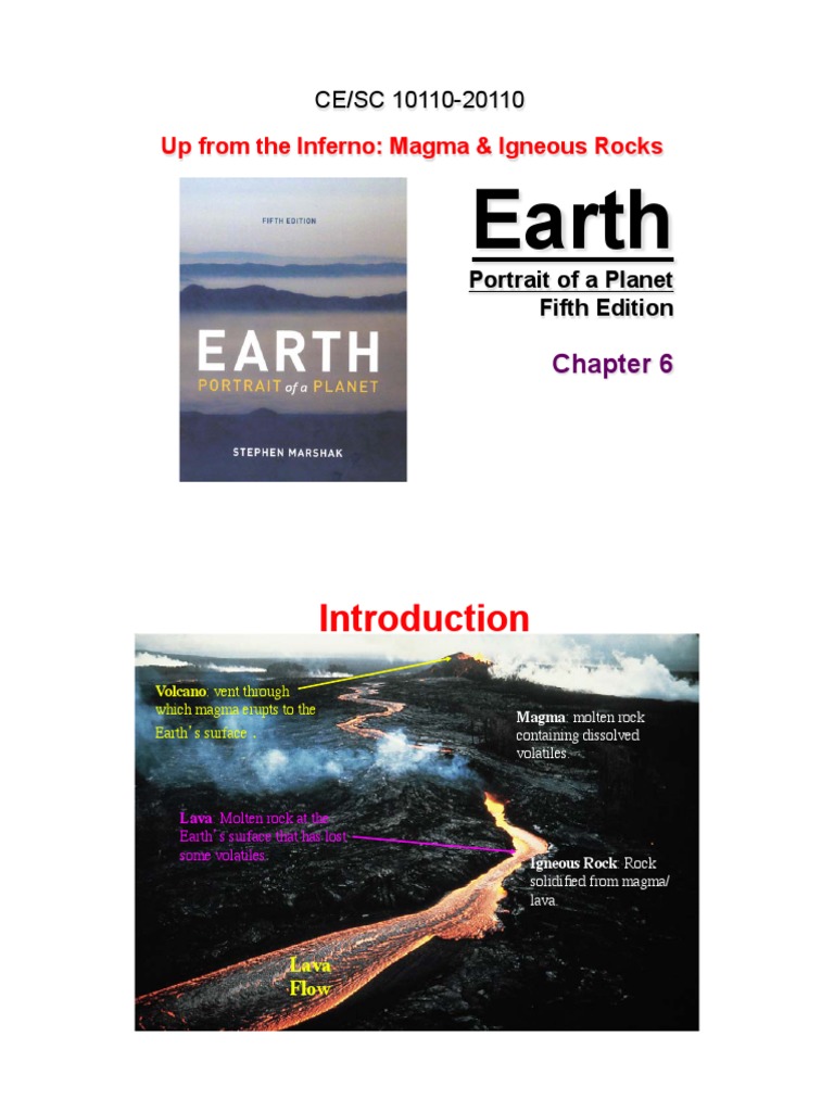 Chapt 6 Marshak | PDF | Magma | Igneous Rock