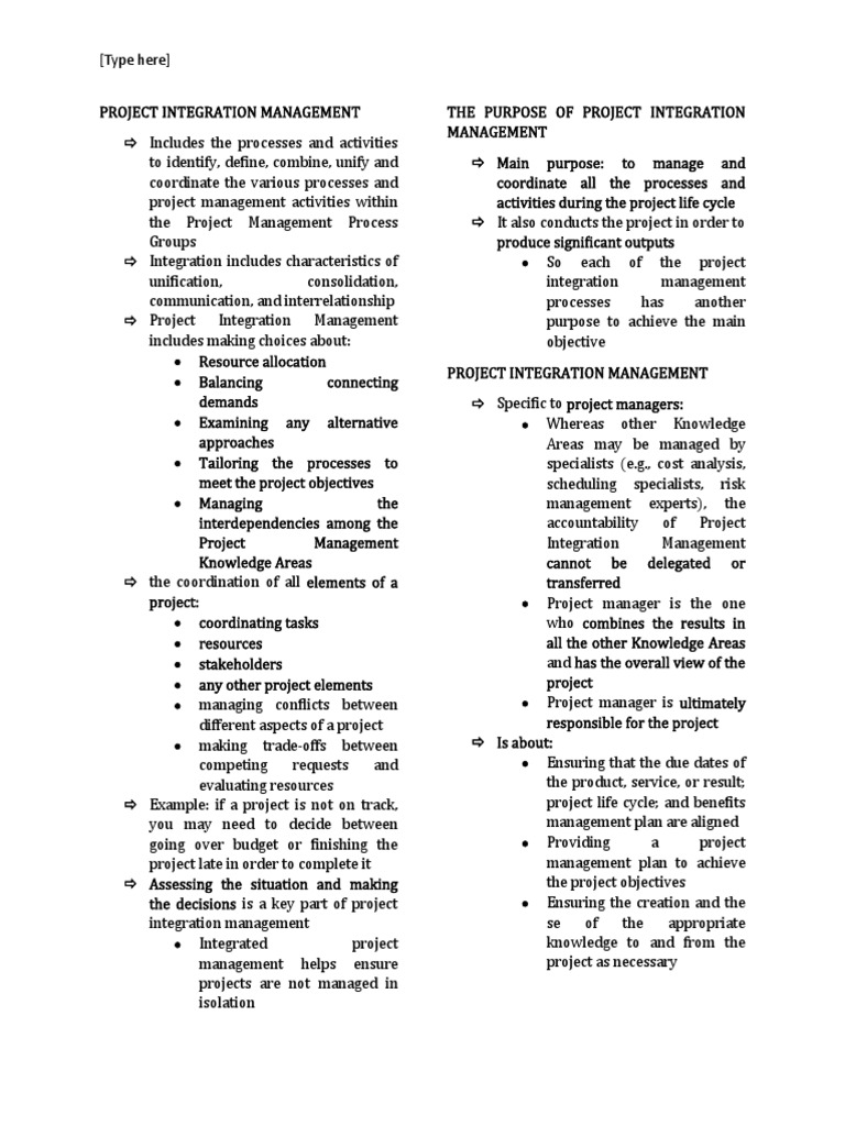 Project Integration Management | PDF | Project Management | Life Cycle ...