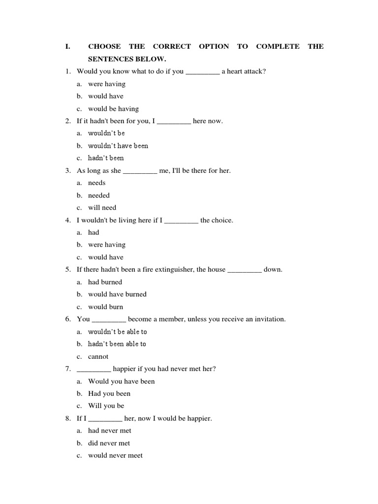All Conditionals - Exercise | PDF
