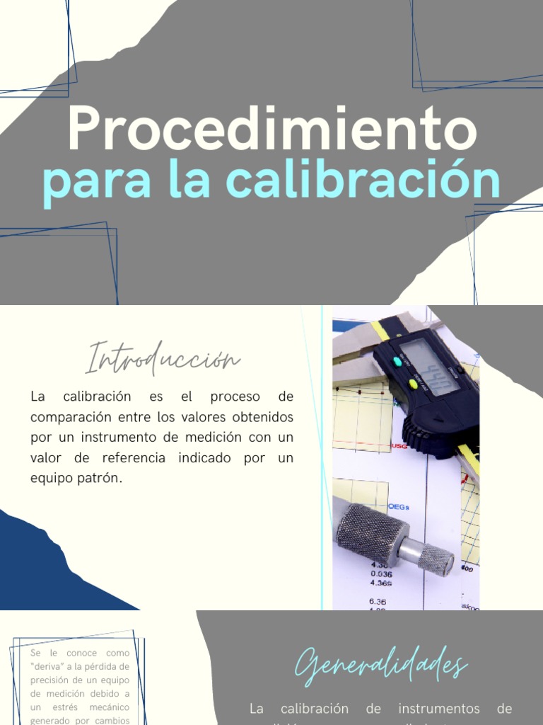 Procedimiento de Calibración | PDF | Calibración | Medición