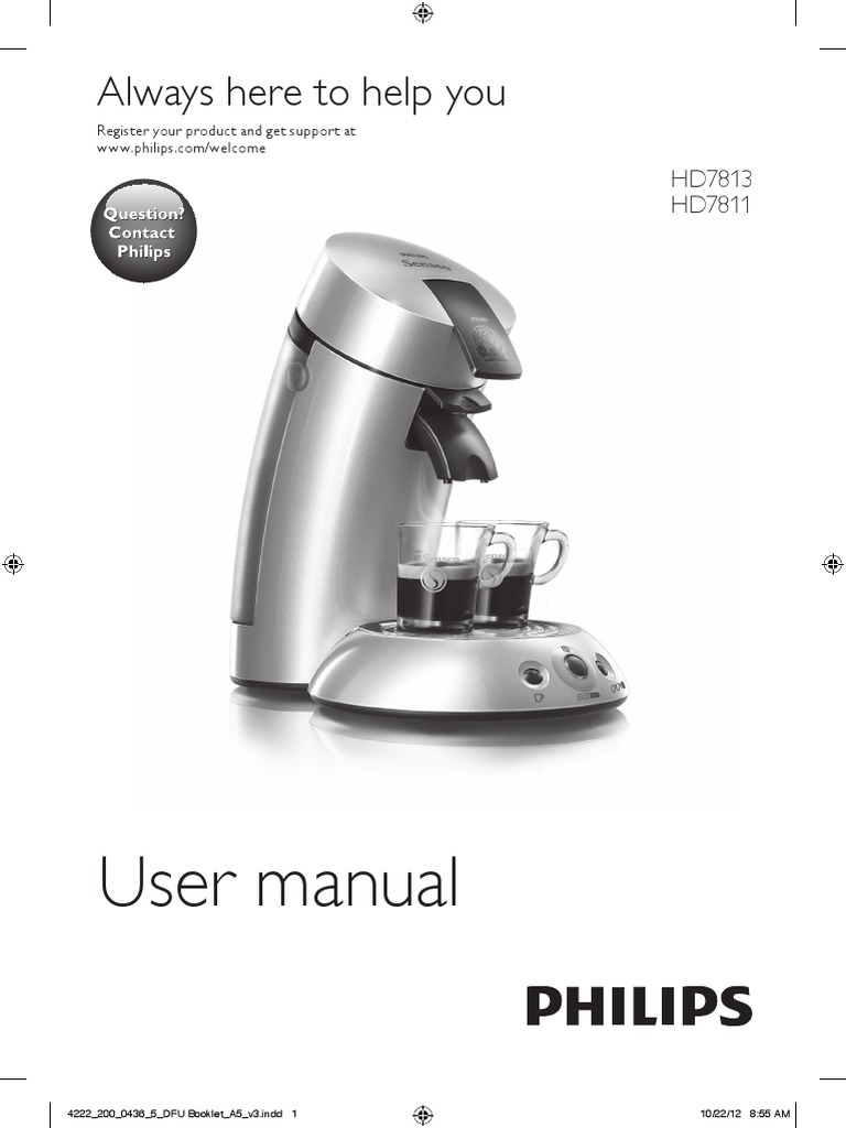 Cafeteira Senseo Manual | PDF | Reservatório de petróleo | Café