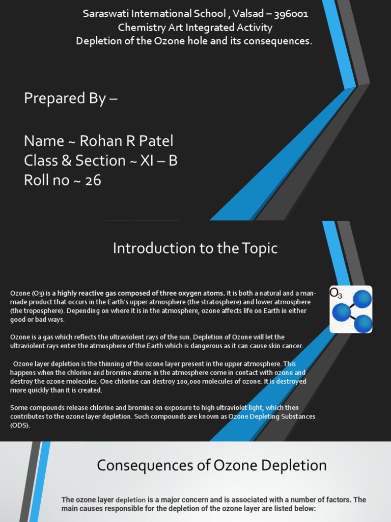 Chemistry Art Integrated Activity | PDF | Ozone Depletion | Chlorofluorocarbon