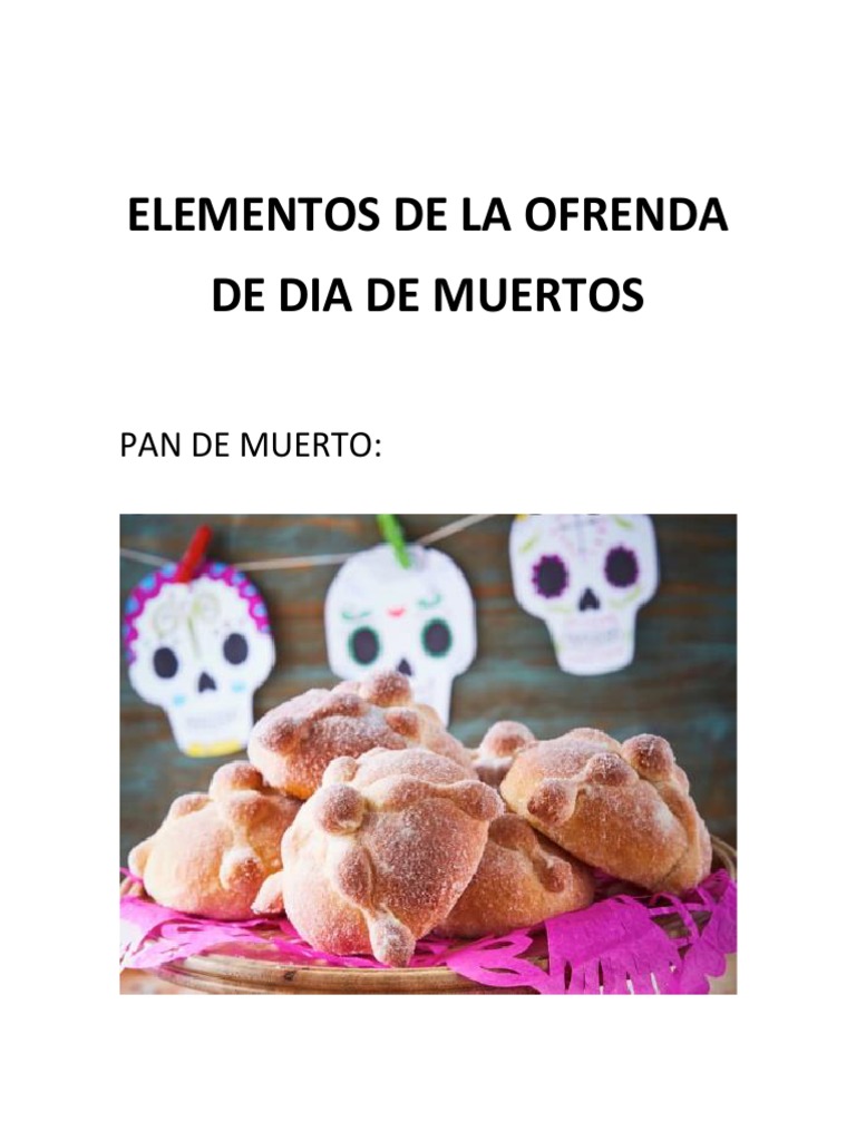 Elementos de La Ofrenda | PDF | Cocina, comidas y vino