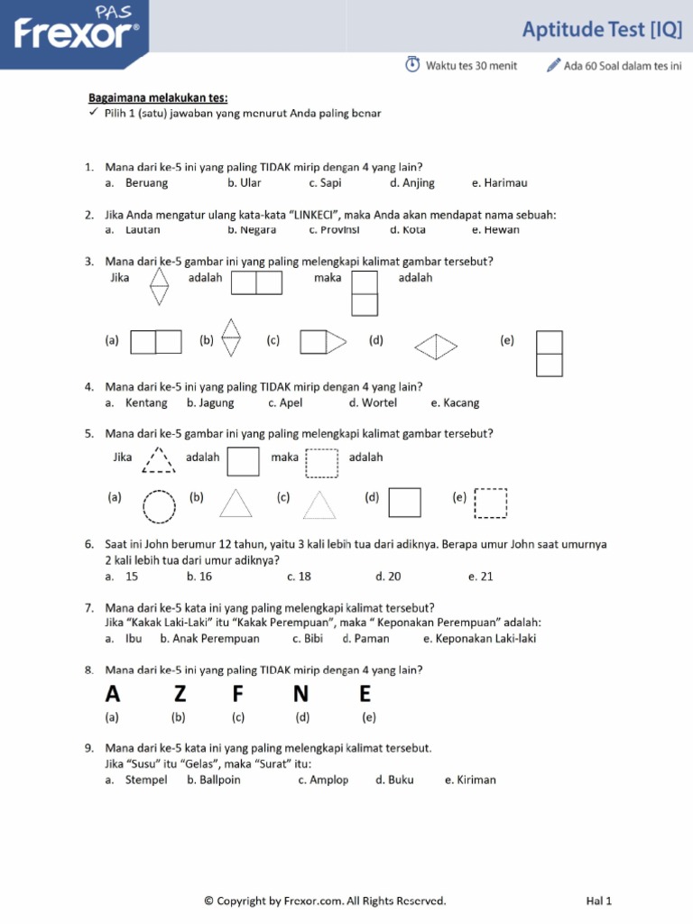 Iq Test Pdf