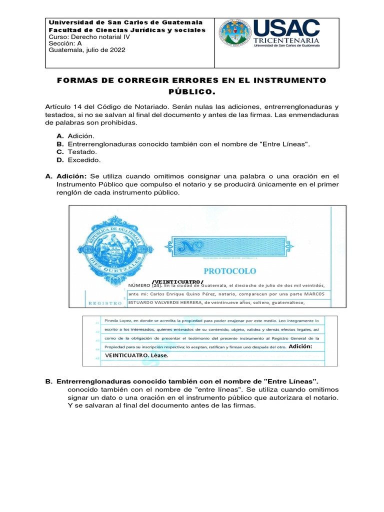 Cómo CORREGIR Errores en La Escrituras | PDF | Guatemala | Justicia