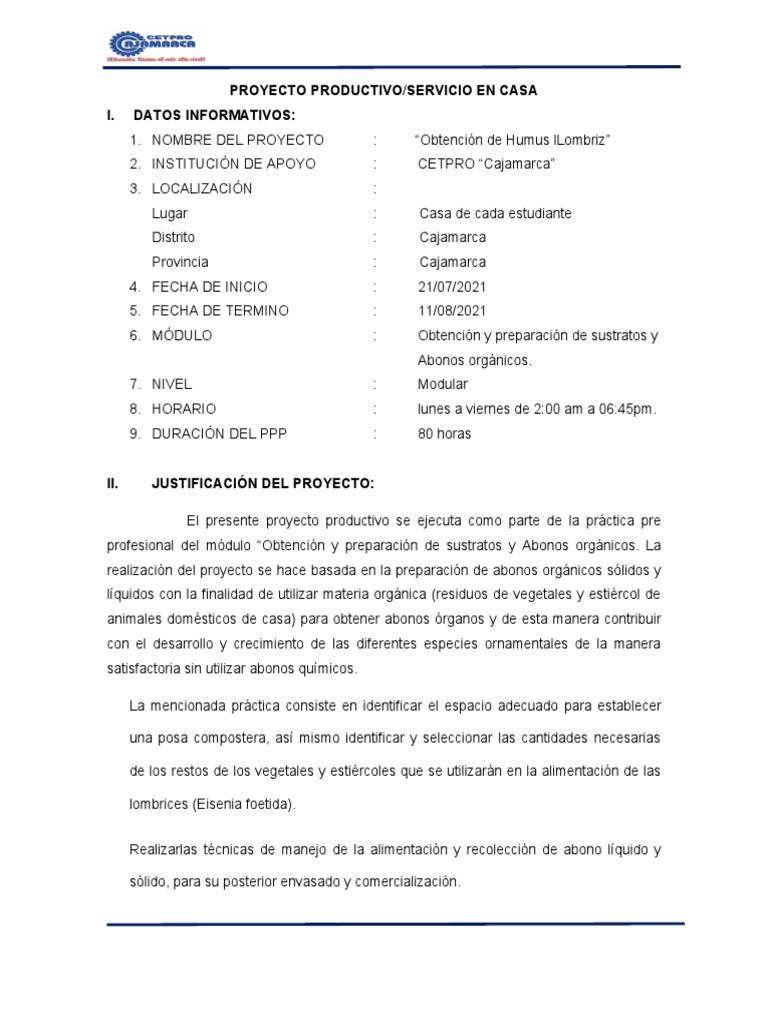 Proyecto 01 | PDF | Fertilizante