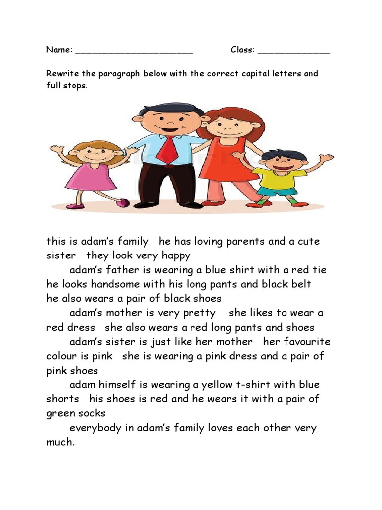 Rewriting Paragraph With Correct Punctuation Pdf