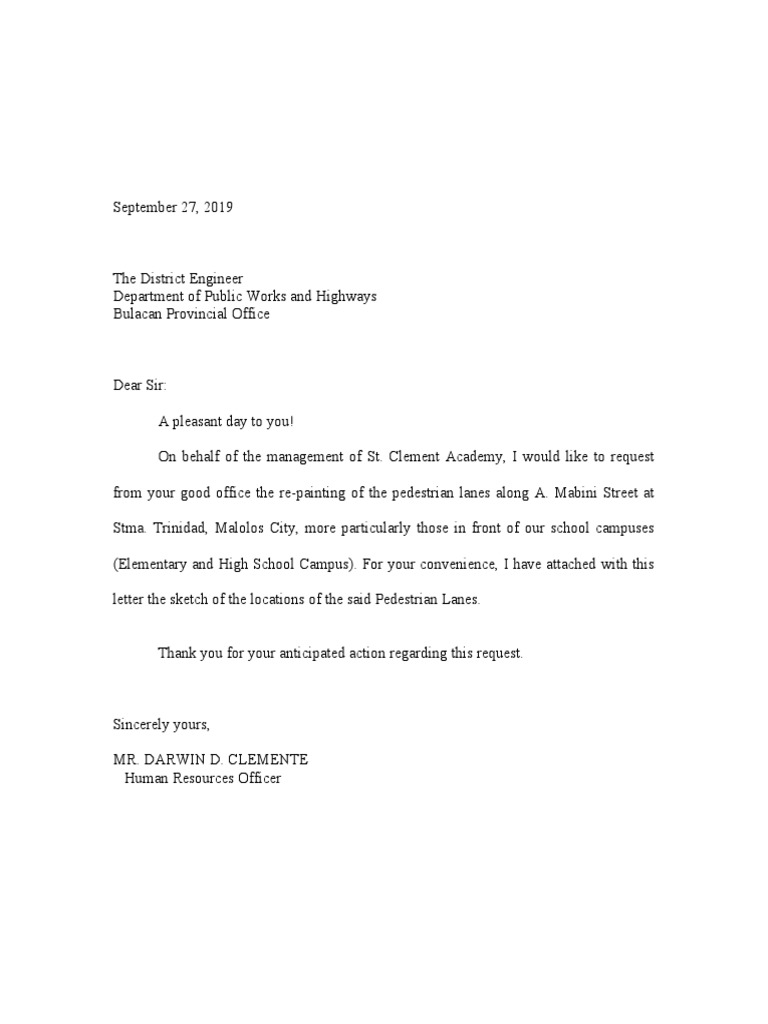 Request for Pedestrian Lane Repainting | PDF