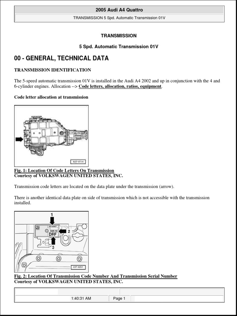 Transmission | PDF | Automatic Transmission | Audi