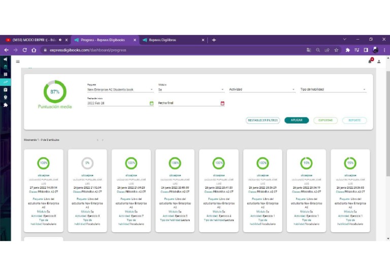 Progress - Express Digibooks - Unidad 5 | PDF