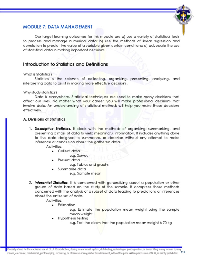 Gmath Module 7 | PDF | Statistics | Sampling (Statistics)