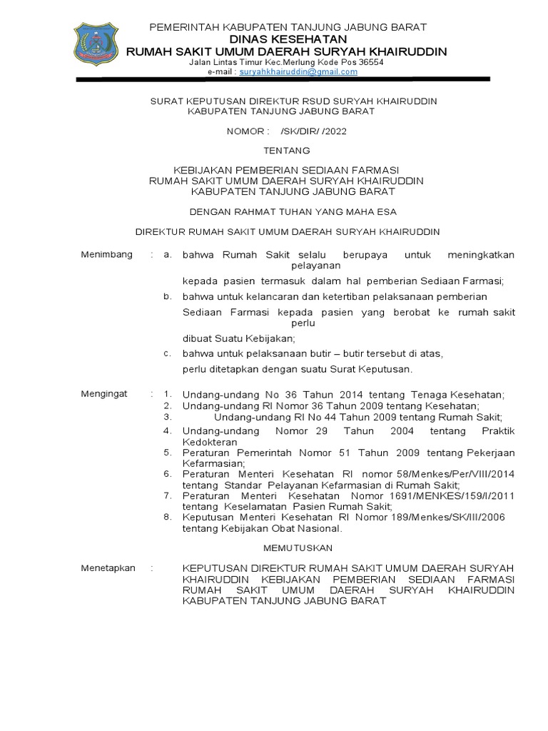 SK Panduan Penyiapan Obat Dengan Teknik Aseptik | PDF | Kesehatan Holistik