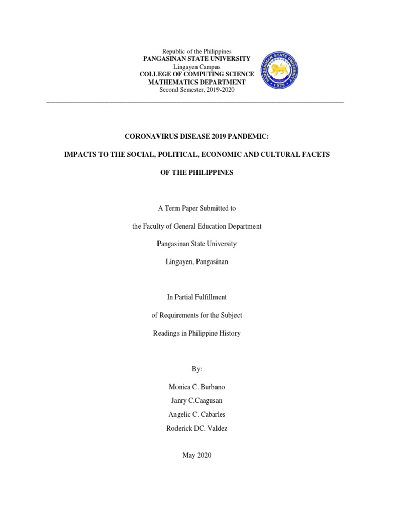 Bs Math A-Term Paper-Covid19 | PDF | Medicine | Health Sciences