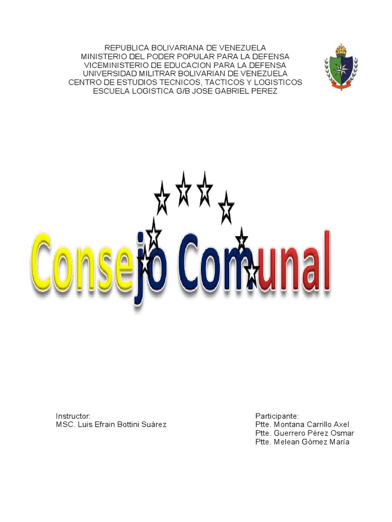 Consejos Comunales: Estructura y Función | PDF | Venezuela | Comunidad
