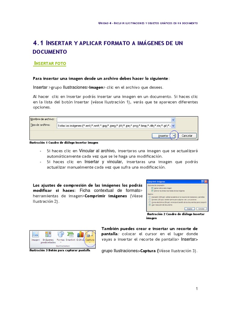 4.1 MOS - Word - Insertar - Y - Aplicar - Formato - A - Imágenes - de ...