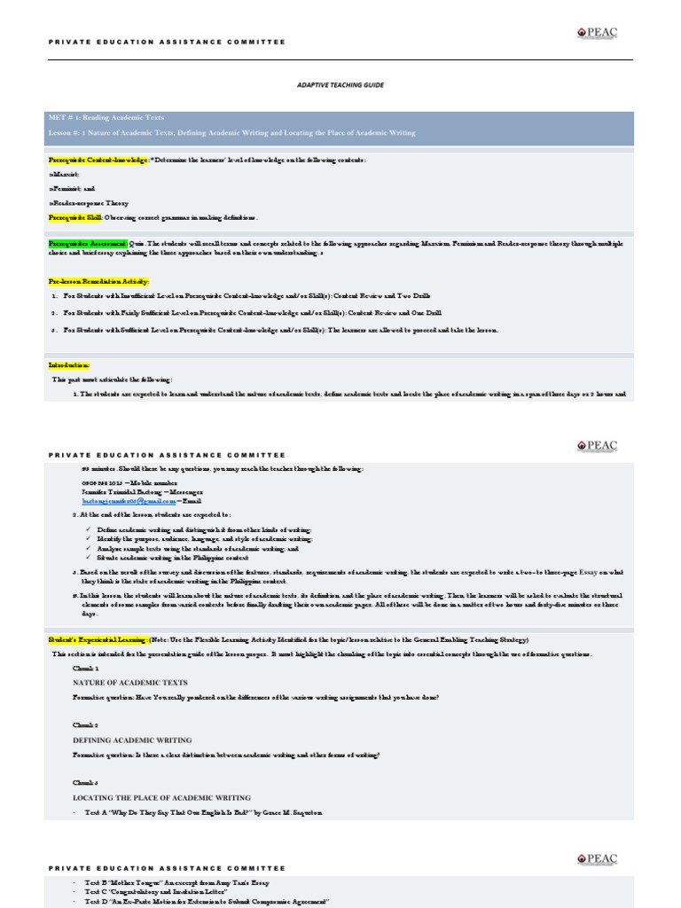 Atg Eapp | Download Free PDF | Teaching Method | Essays