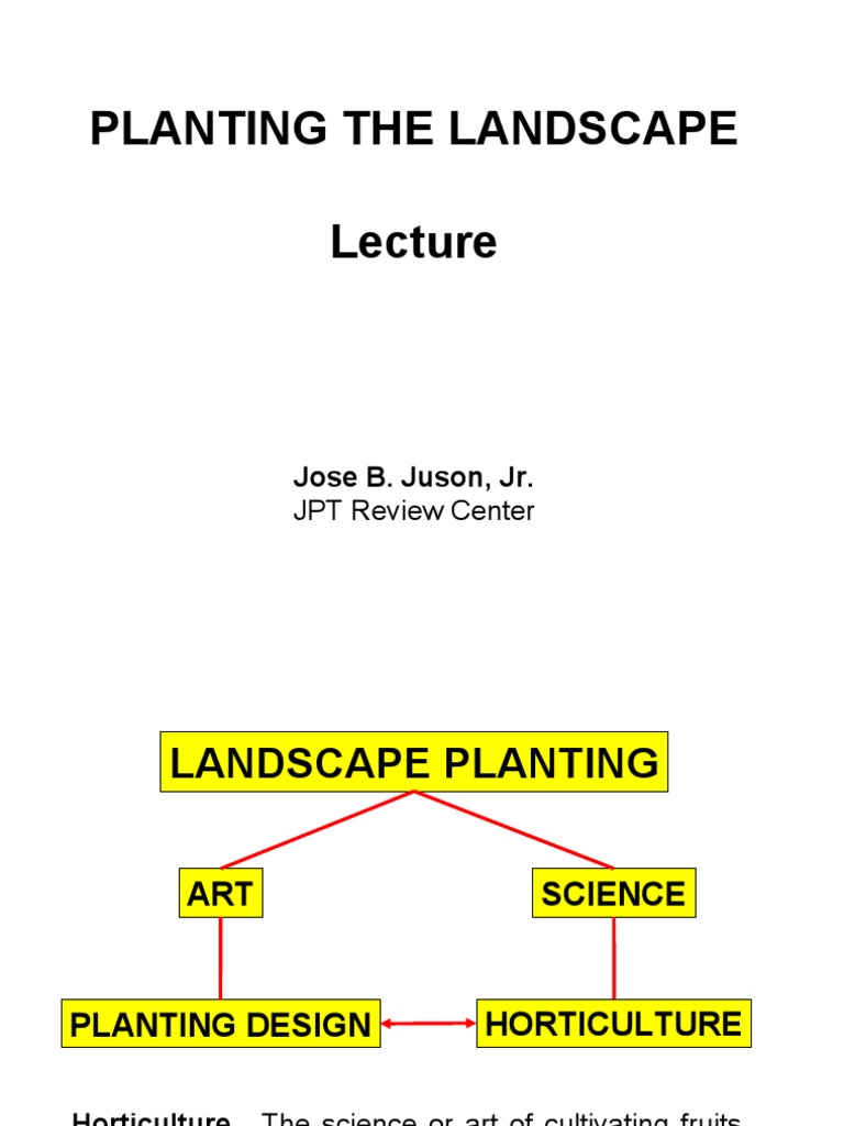 Landscape Lecture | PDF | Gardens | Composition (Visual Arts)