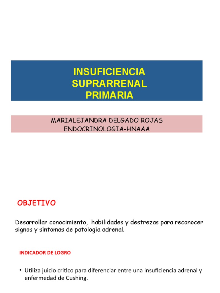 Insuficiencia Suprarrenal en Pediatría | PDF | Hormona ...