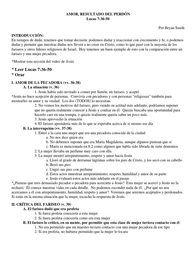 Lucas 7-36 50 | PDF | Jesús | Pecado