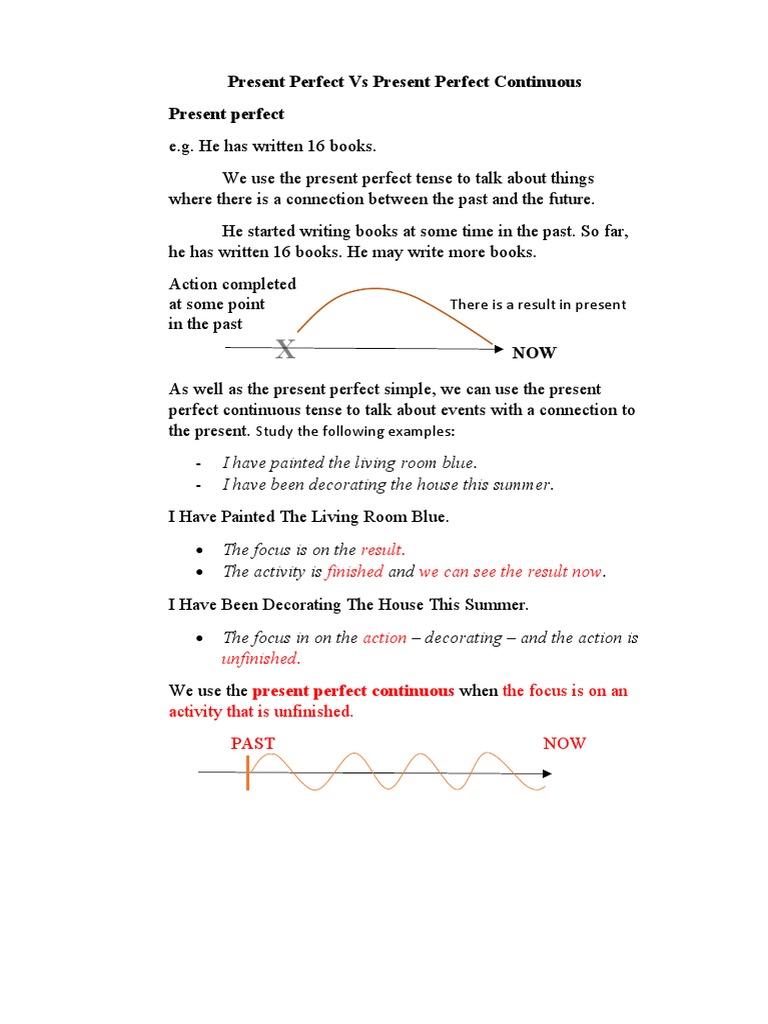 BIG - Present Perfect Vs Present Perfect Continuous | PDF | Grammatical ...