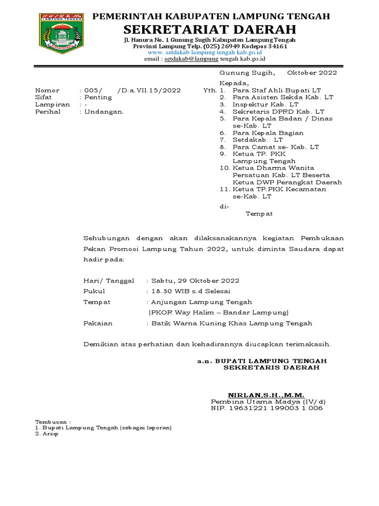 Surat Undangan PKD | PDF