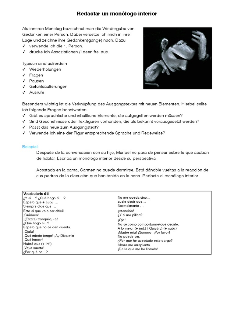 Redactar Un Monólogo Interior | PDF