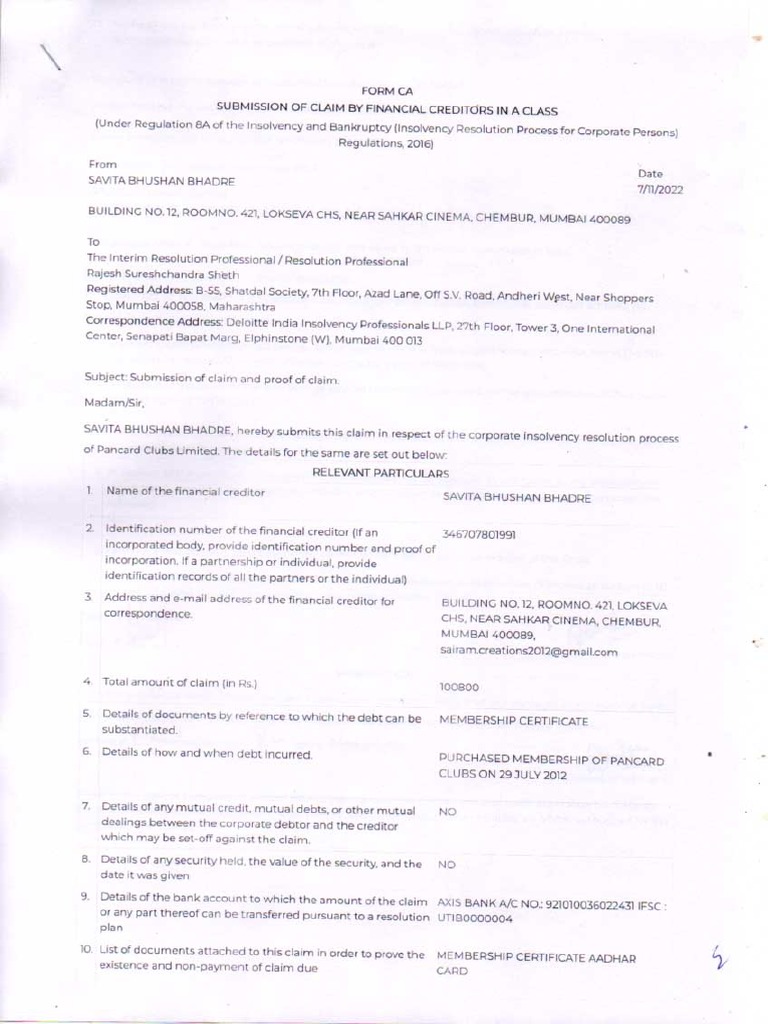 Savita Form | PDF