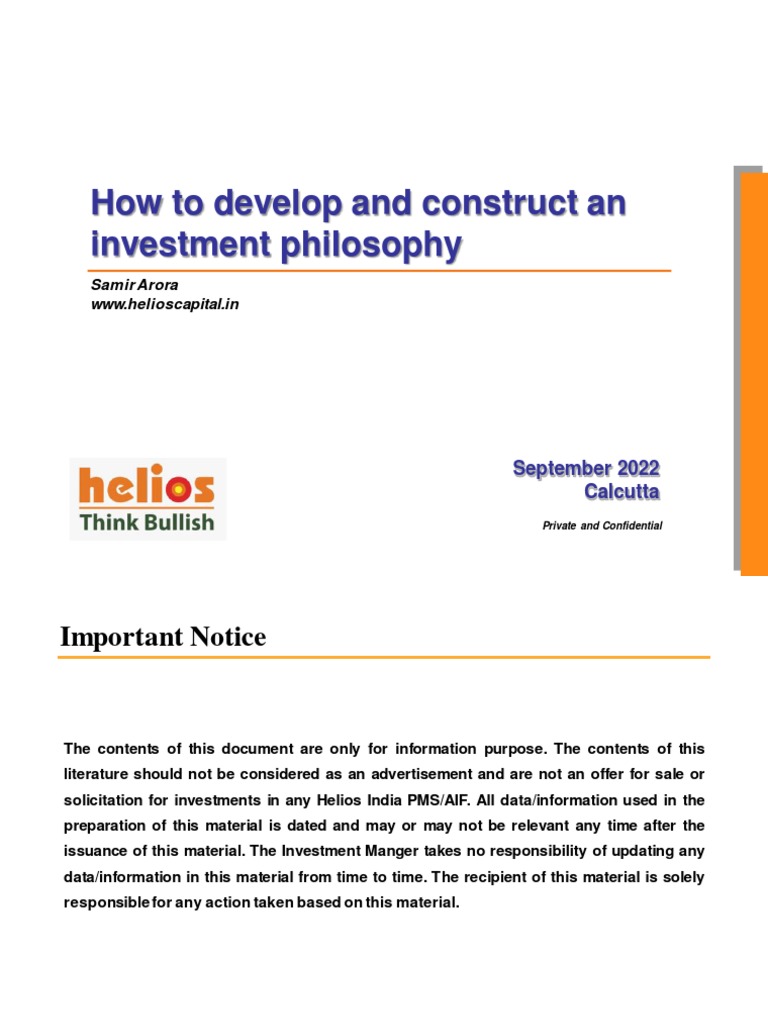 How To Develop and Construct An Investment Philosophy | PDF | Investing ...