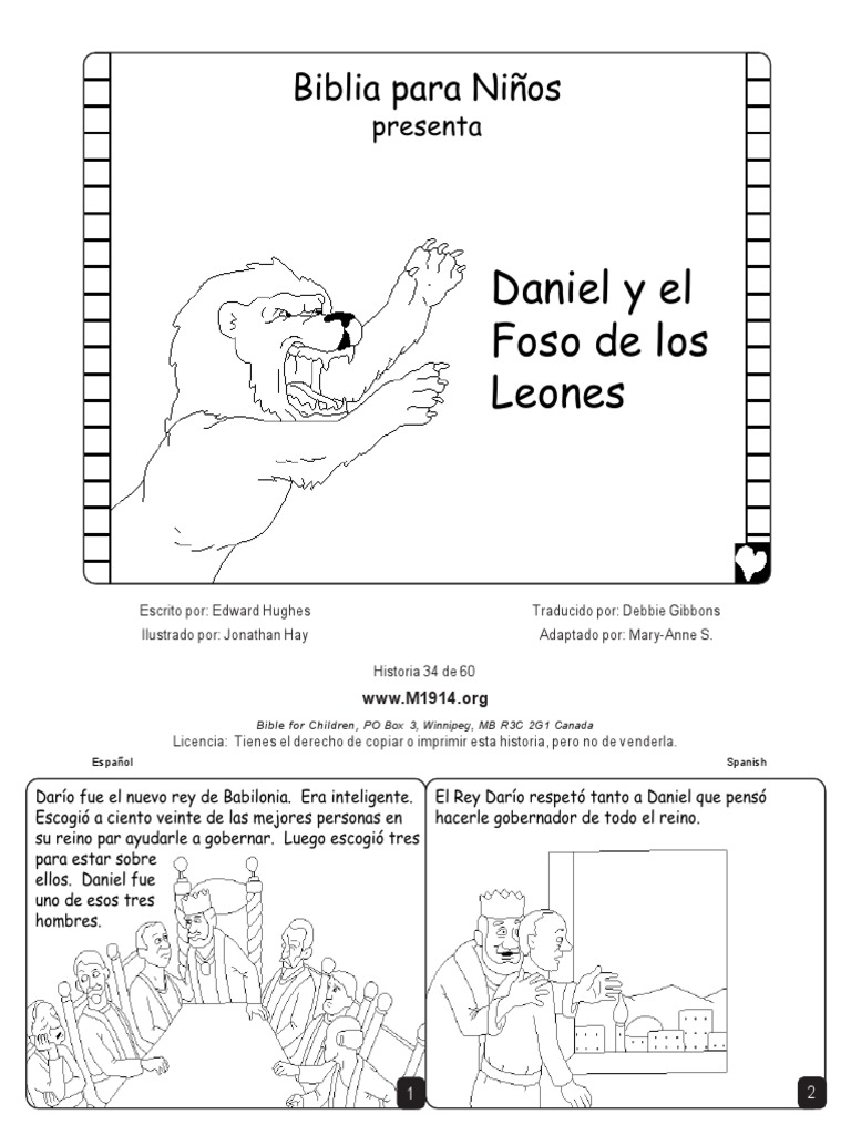34 Daniel and The Lions Den Spanish CB6 | PDF