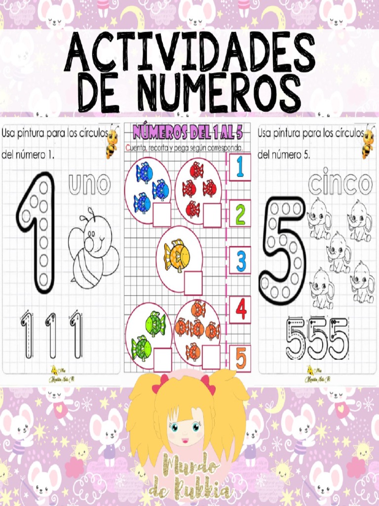 Cuaderno Actividades para Aprender Números Recopilado Por Mundo de ...