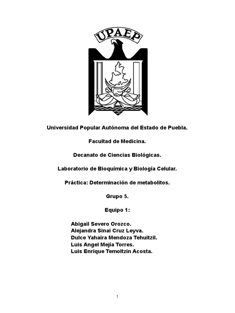 Práctica Lab Bioquímica Final Pdf Colesterol Lactato Deshidrogenasa