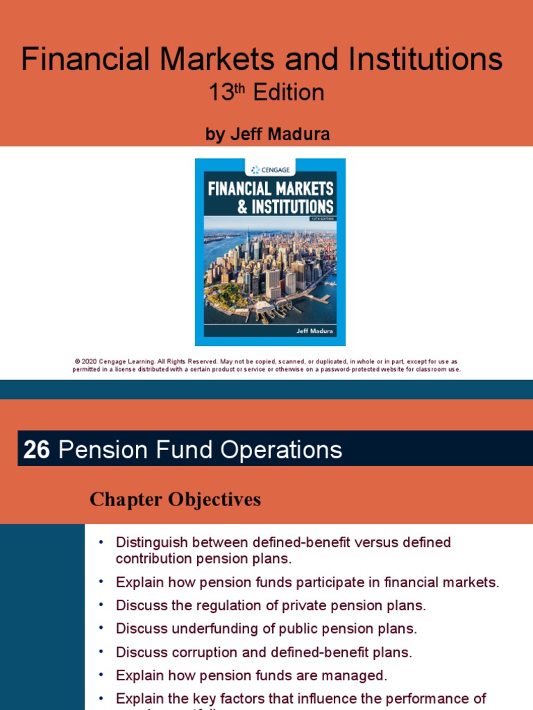 Ch26 Pension Fund Operations | PDF | Pension | Defined Benefit Pension Plan