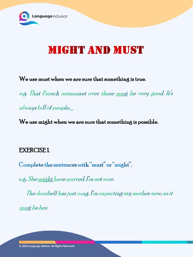 Might and Must | PDF