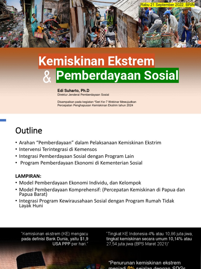 Brin - Dirjen Dayasos - Kemiskinan Ekstrim Dan Pemberdayaan Sosial | PDF