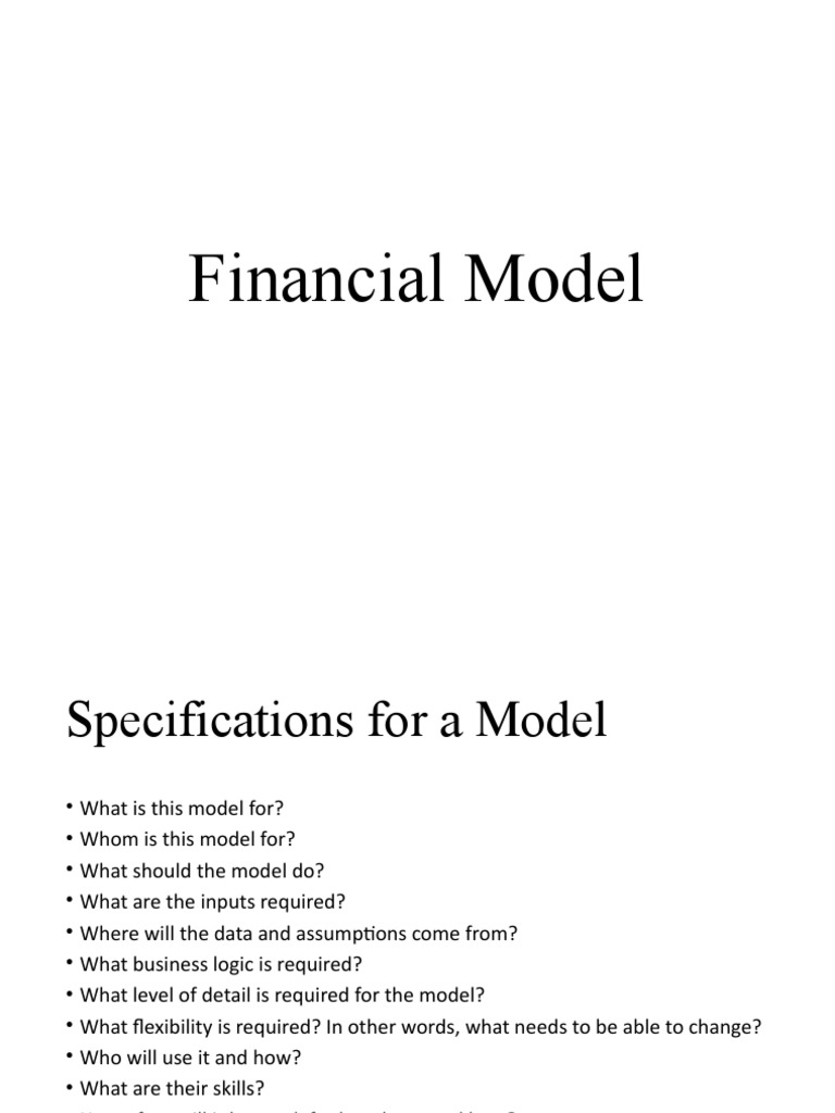 A Comprehensive Guide to Developing an Effective Financial Model | PDF | Specification ...