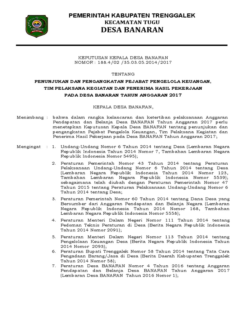 SK PKD-TPK-PHP Tugu Lengkap2 | PDF | Bisnis | Pengelolaan Keuangan & Uang