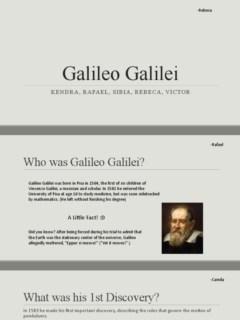 Galileo Galilei | PDF