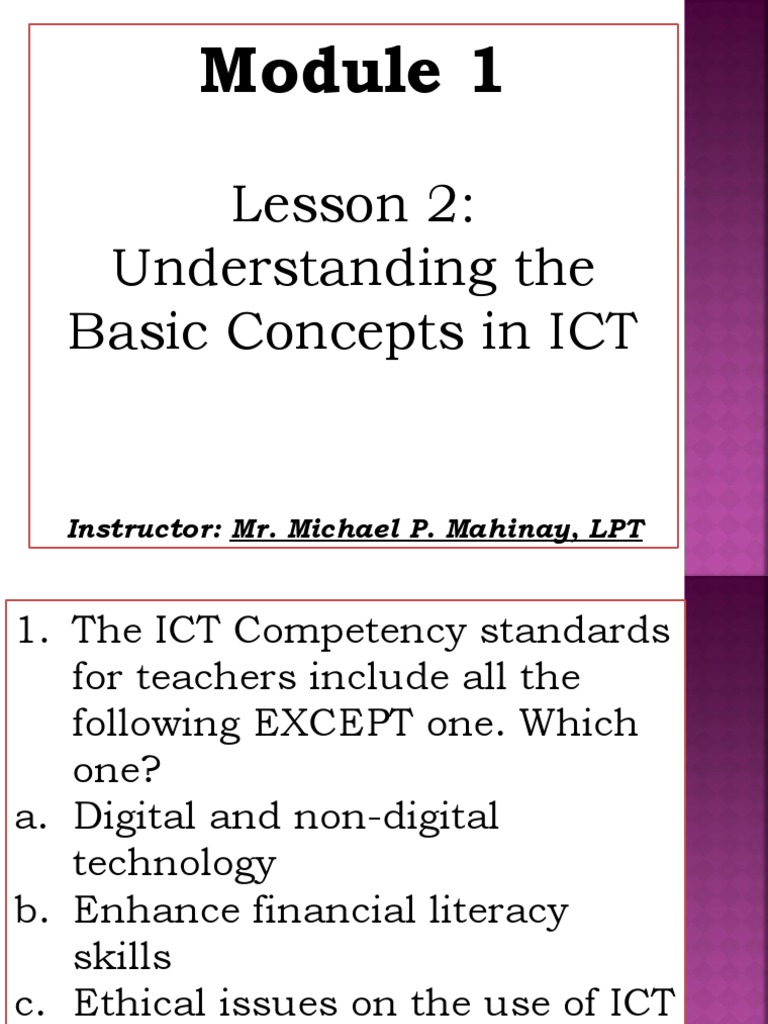 Module1 Lesson2 190901124906 | PDF | Educational Technology | Internet