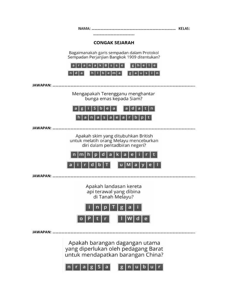 Congak Sejarah Susun Huruf | PDF