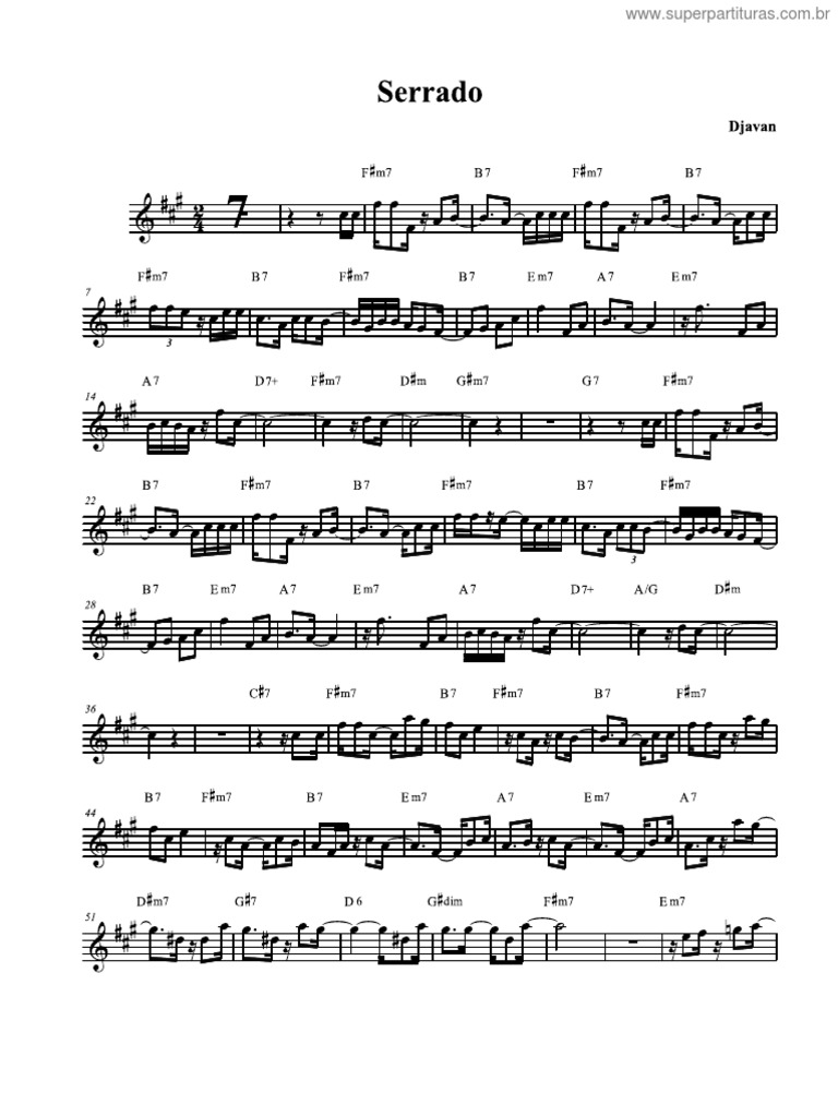 Serrado Djavan Partitura | PDF