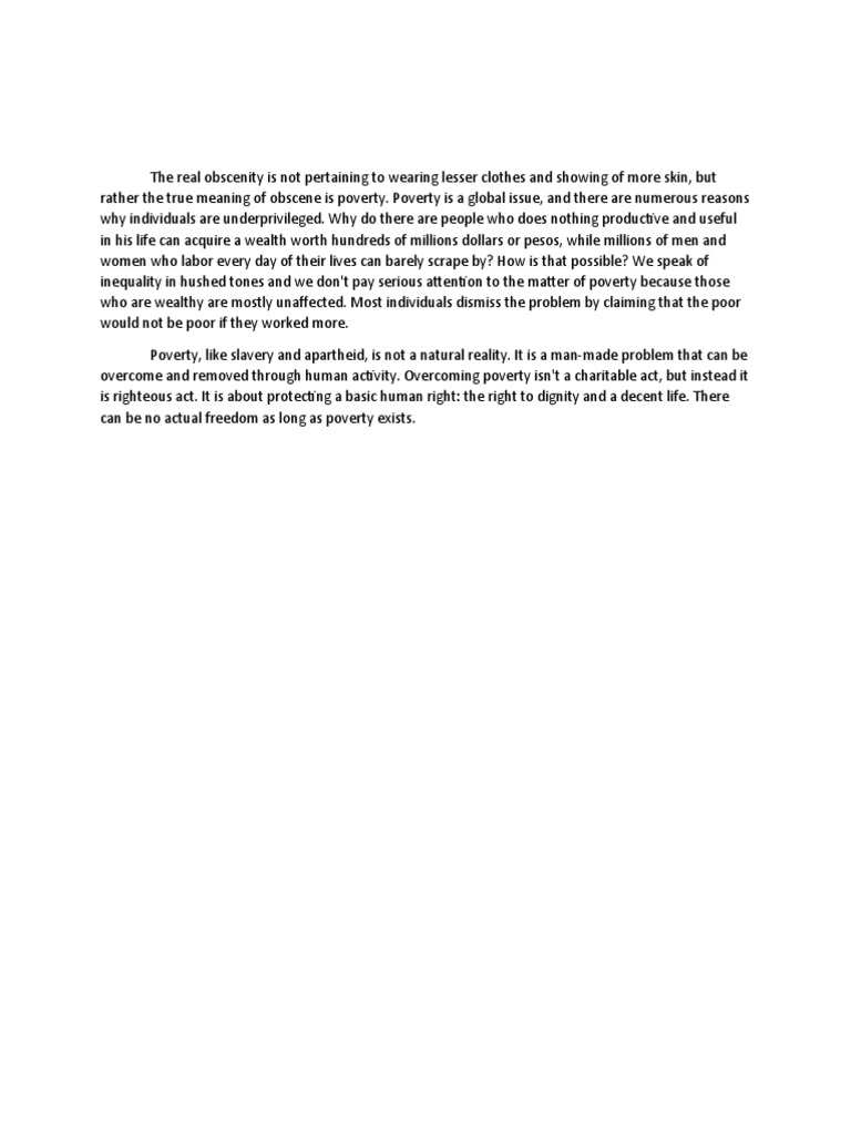 The Real Obscenity Is Not Pertaining To Wearing Lesser Clothes and ...