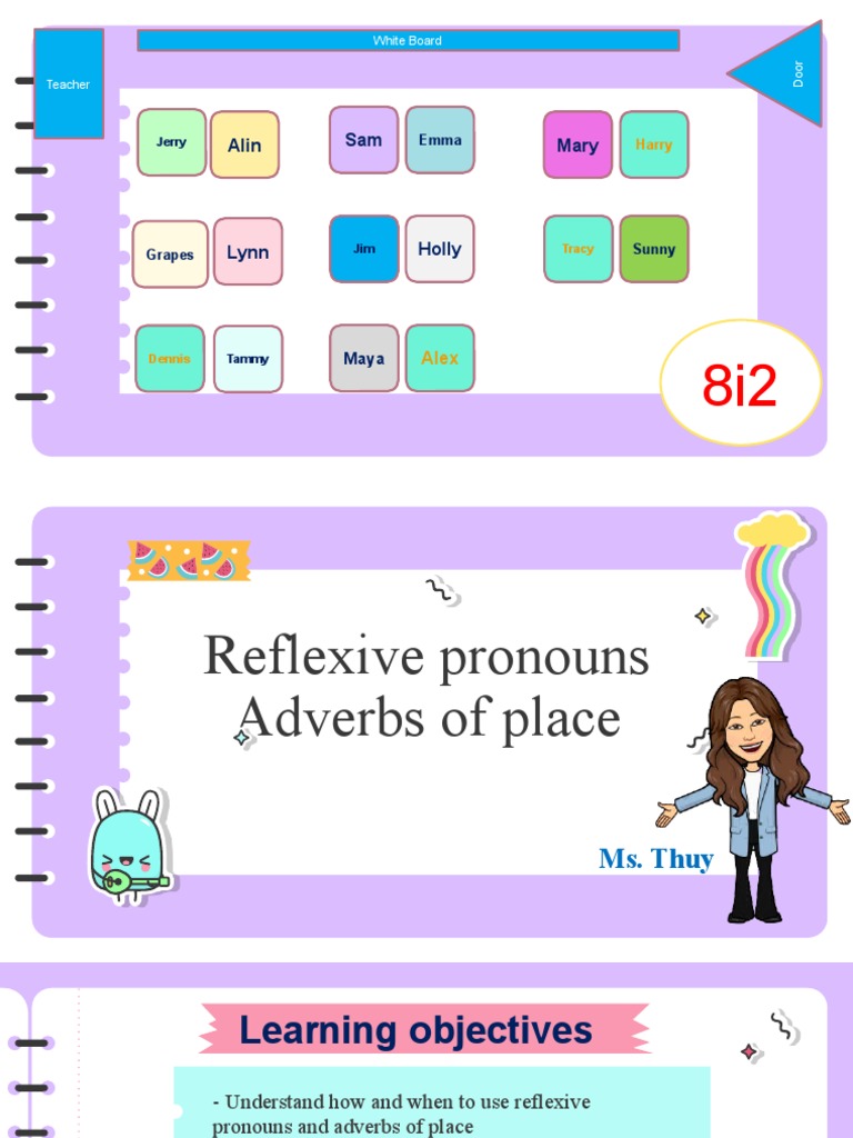 Reflexive Pronouns, Adverbs of Place + Listening PET Exam | PDF ...