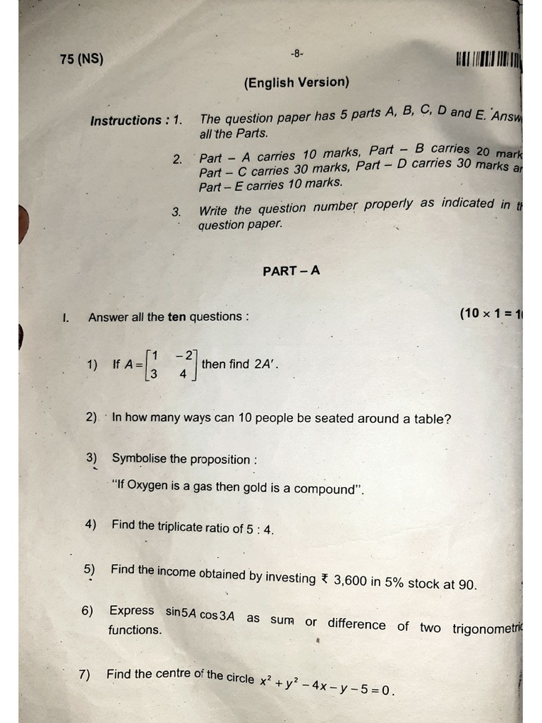 Maths 2nd Puc | PDF