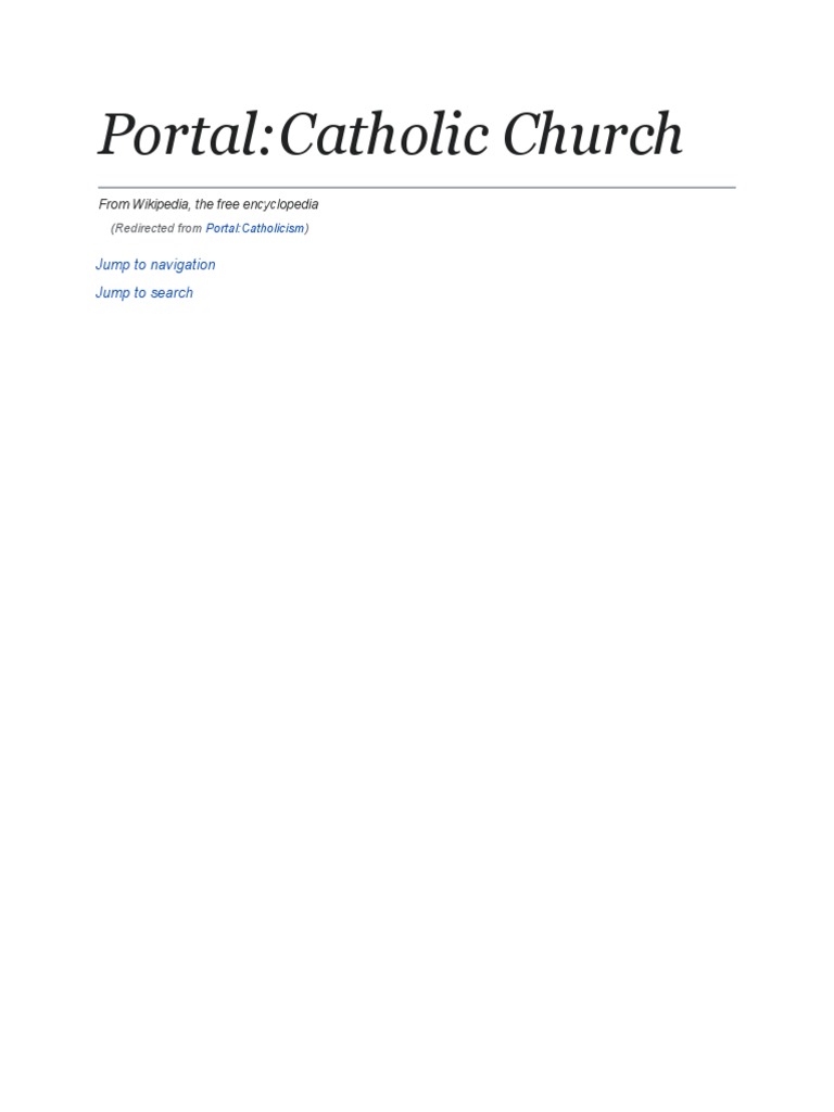 Portal Catholic Church | PDF | Catholic Church | Christian Church