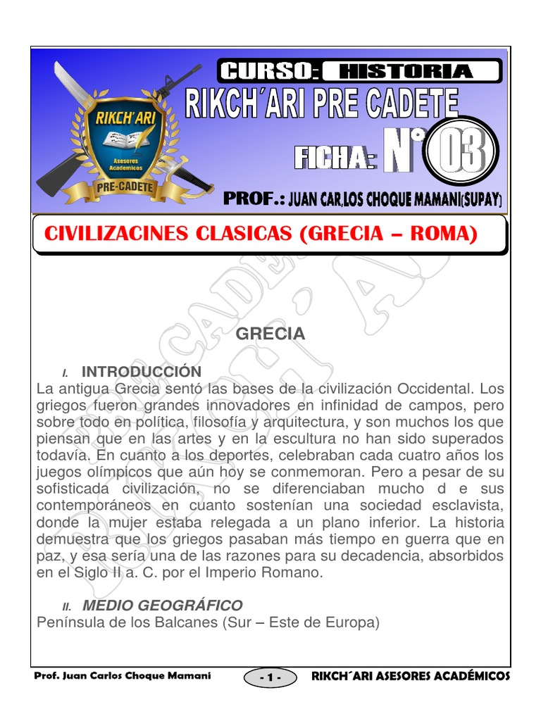 Grecia, Roma Ficha #3, 2021 | PDF | Antigua Grecia | Alejandro el Grande
