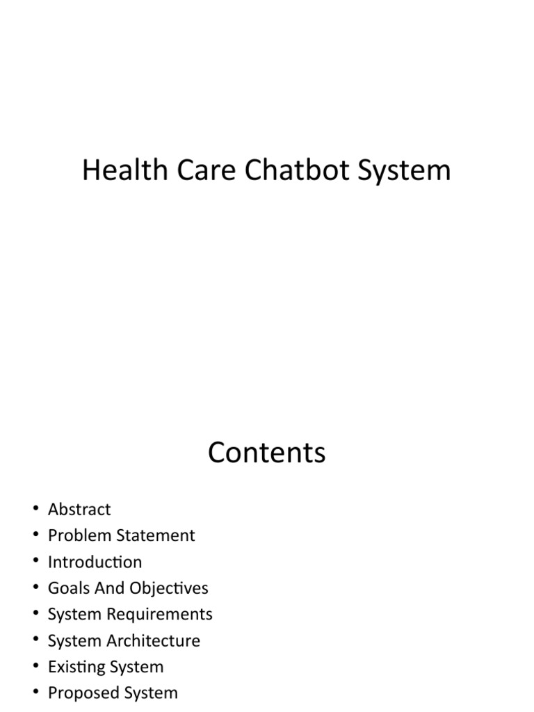 Health Care AI Bot | PDF | Computing | Cognitive Science