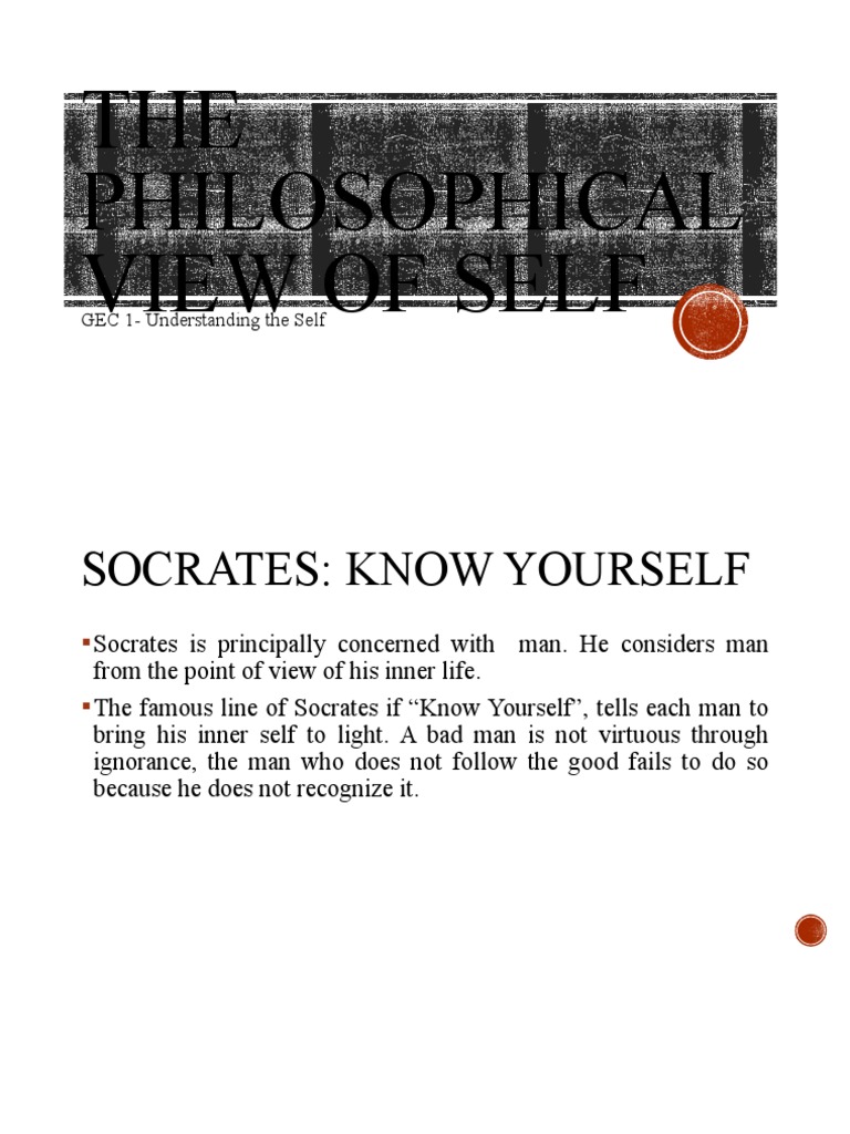 The Philosophical View of Self | PDF | Philosophy Of Self | Socrates