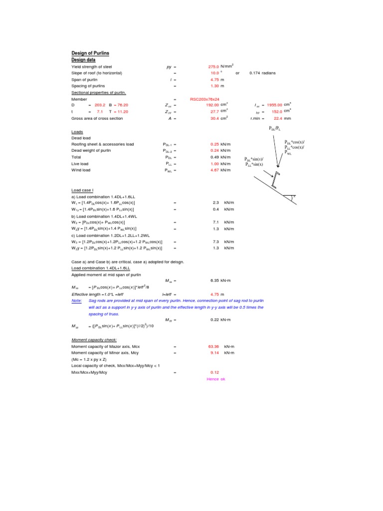 Purlin Design | PDF | Buckling | Civil Engineering